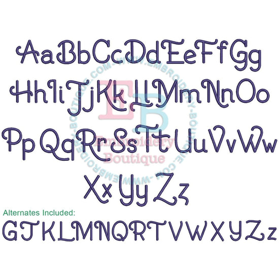 Paisley Embroidery Font | Embroidery Boutique