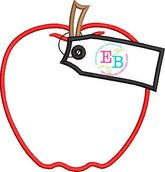 Apple Tag Satin Applique