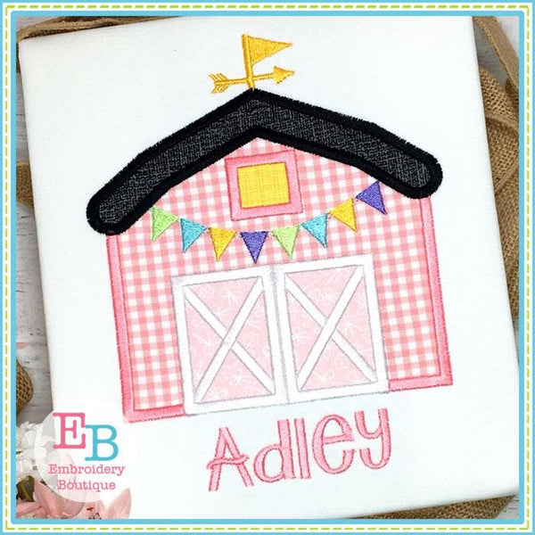Barn Satin Applique | Embroidery Boutique