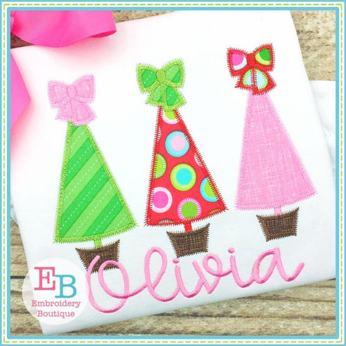 Trees Trio Zigzag Applique | Embroidery Boutique