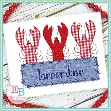 Crawfish Banner Applique