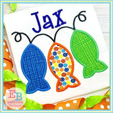 3 Fish in a Row Satin Applique