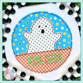 Ghost Circle Split Bean Stitch Applique