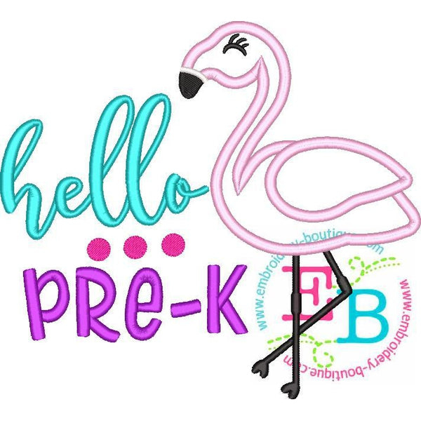 Hello Pre-K Applique