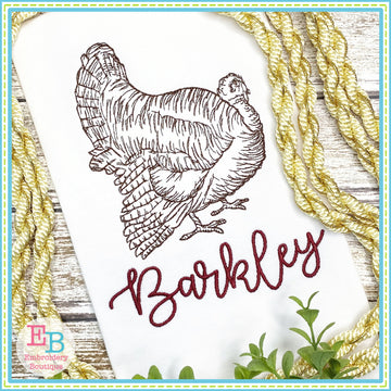 Turkey Embroidery Design
